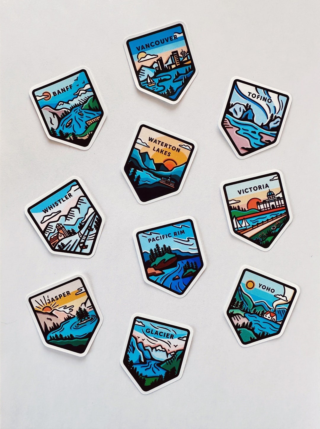 Canada National Park & District Stickers - Etsy