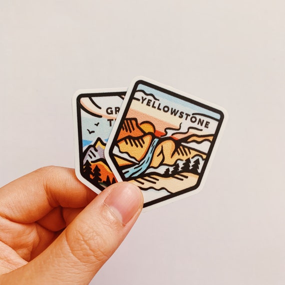 Wyoming National Park Stickers | Etsy