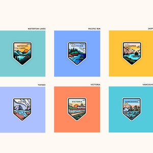 Canada National Park & District Stickers - Etsy