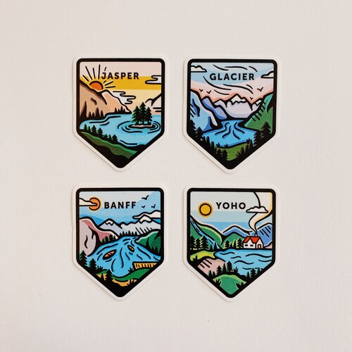 Banff National Park Canada Series Vinyl Sticker - Etsy