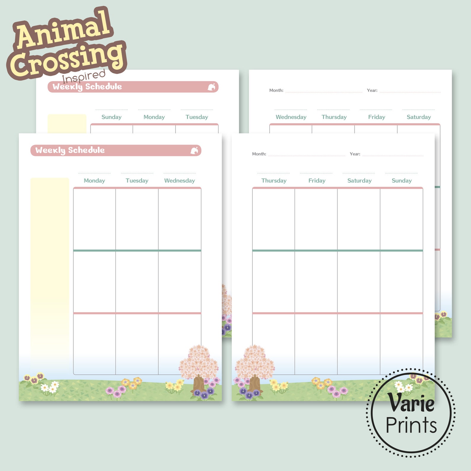 Animal Crossing Inspired Printable Planner Inserts PLANNING | Etsy
