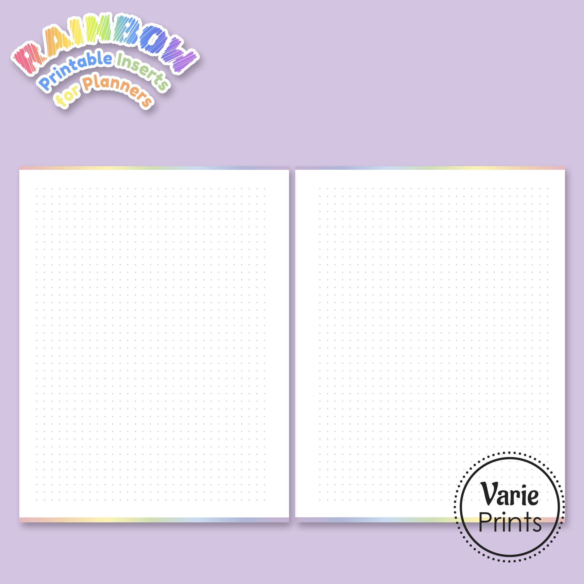 Rainbow Colors Printable Planner Inserts PLANNING BUNDLE. Happy Planner ...