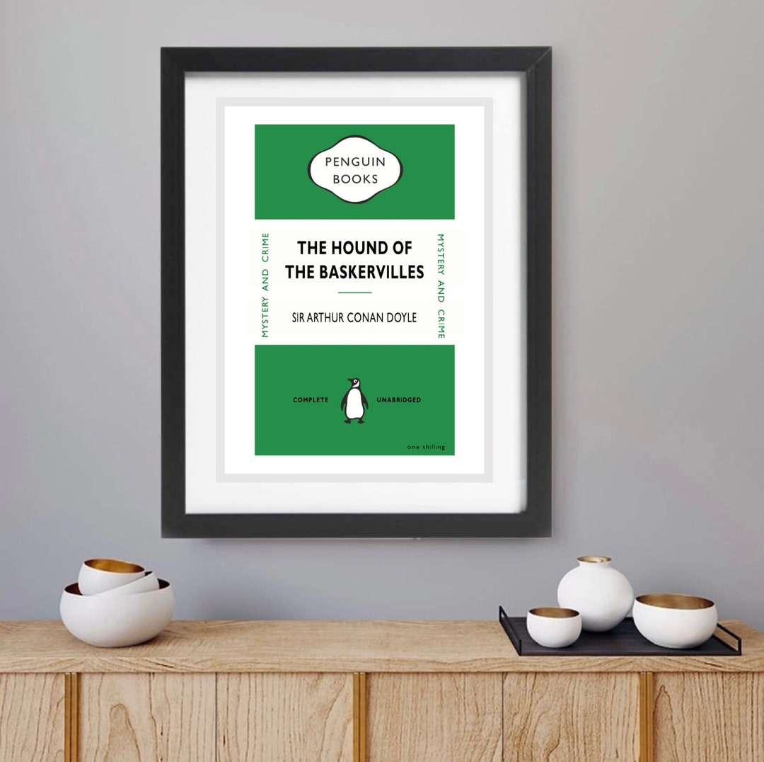 Classic Penguin Book Poster Print A5 A4 A3 Baskervilles Conan Doyle ...