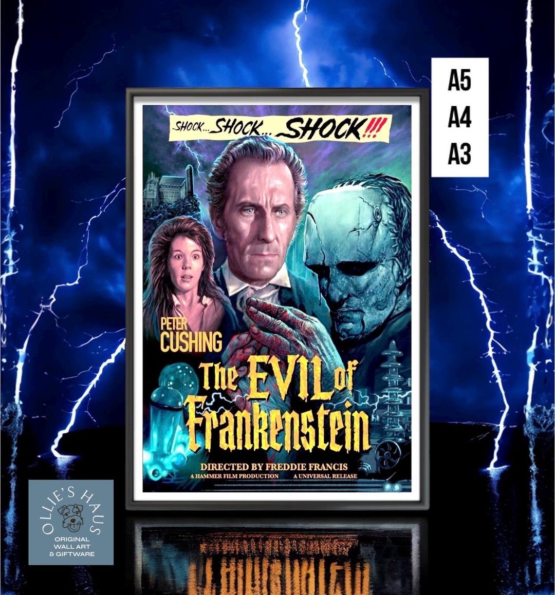 Vintage Classic Hammer Horror Films Giclée Poster Print ‘the Evil of ...