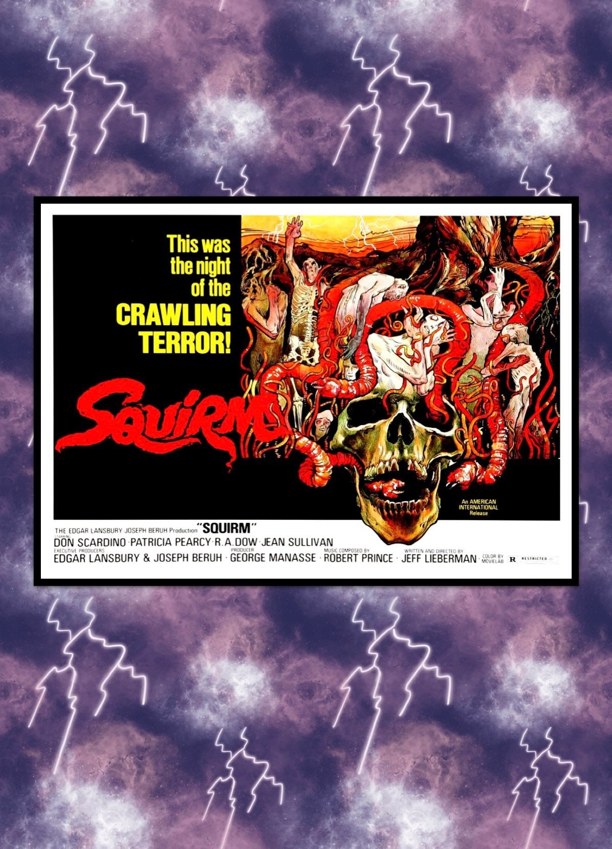 Squirm Horror Movie Film A4 Poster Print Cult Horror Movies - Etsy UK