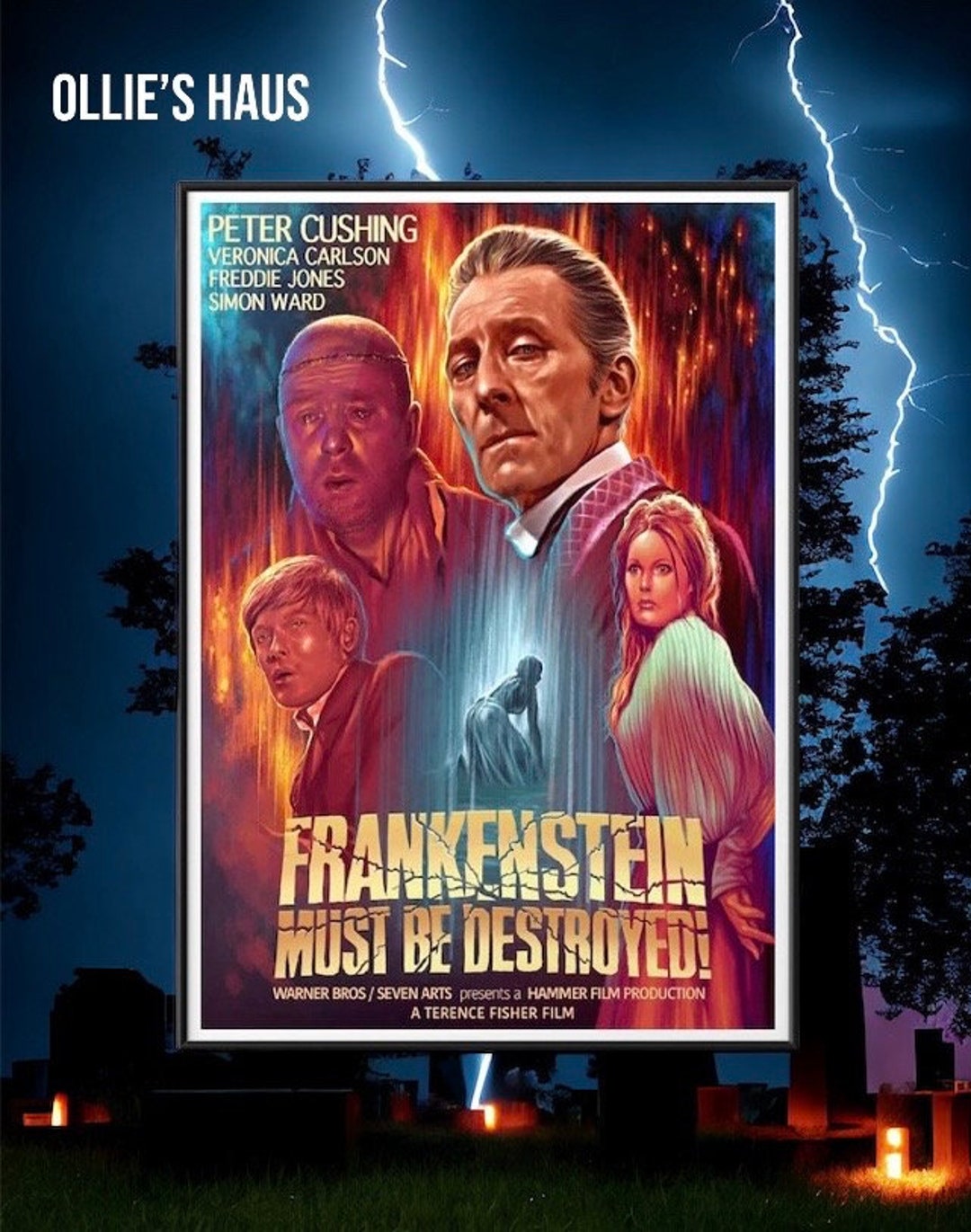 Vintage Classic Hammer Horror Films | Frankenstein | Movie Poster ...