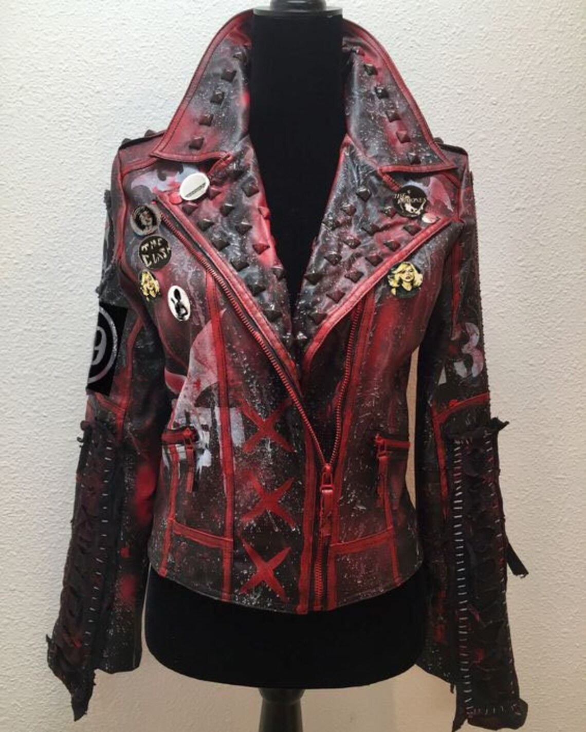 Ladies Gothic Pyramid Studs Bachelor's Party Steampunk Patches Cowhide ...