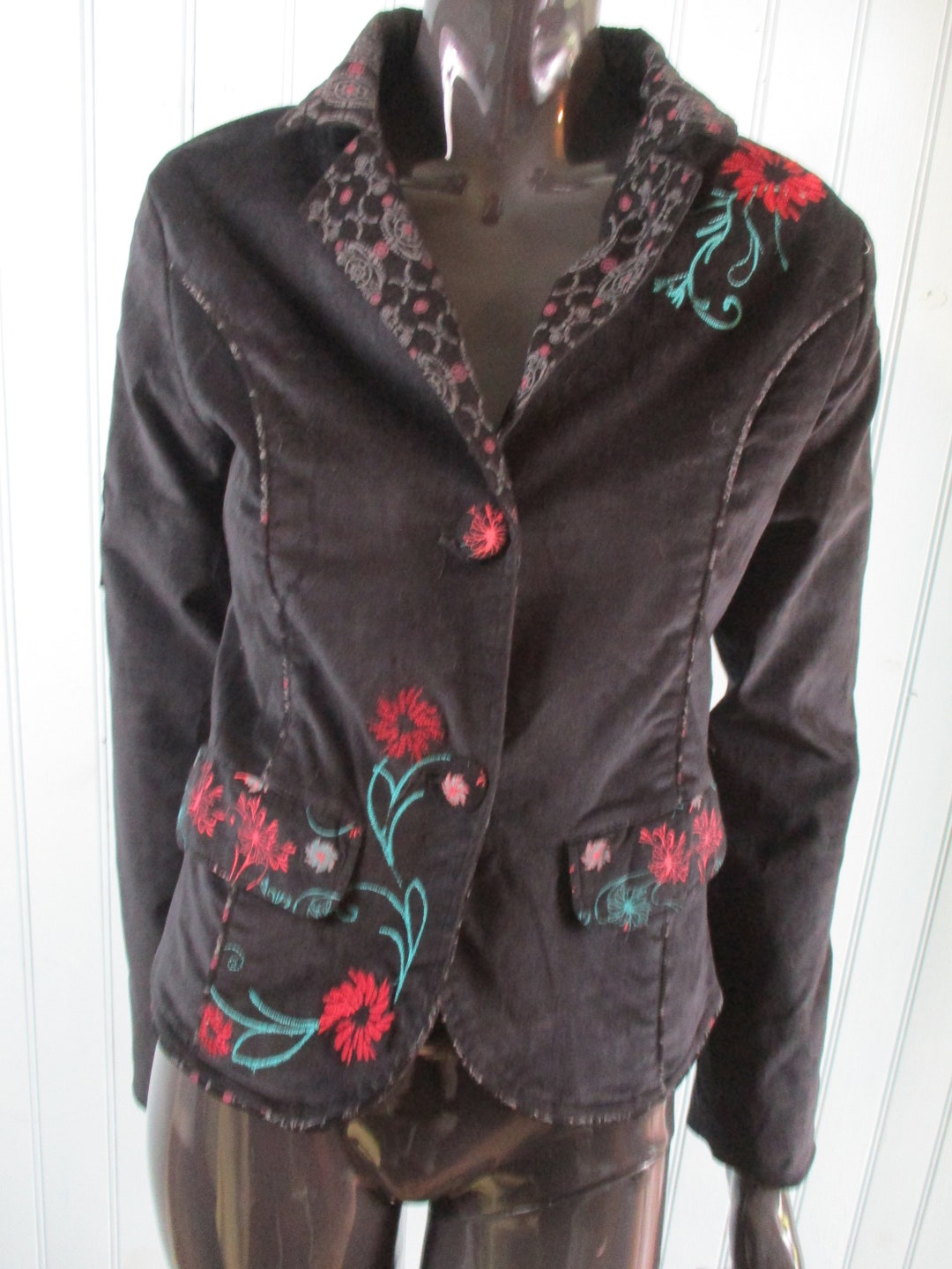 Vintage Coline Black Velvet Jacket,. Vintage Jacketvelvet Jacketcoline ...