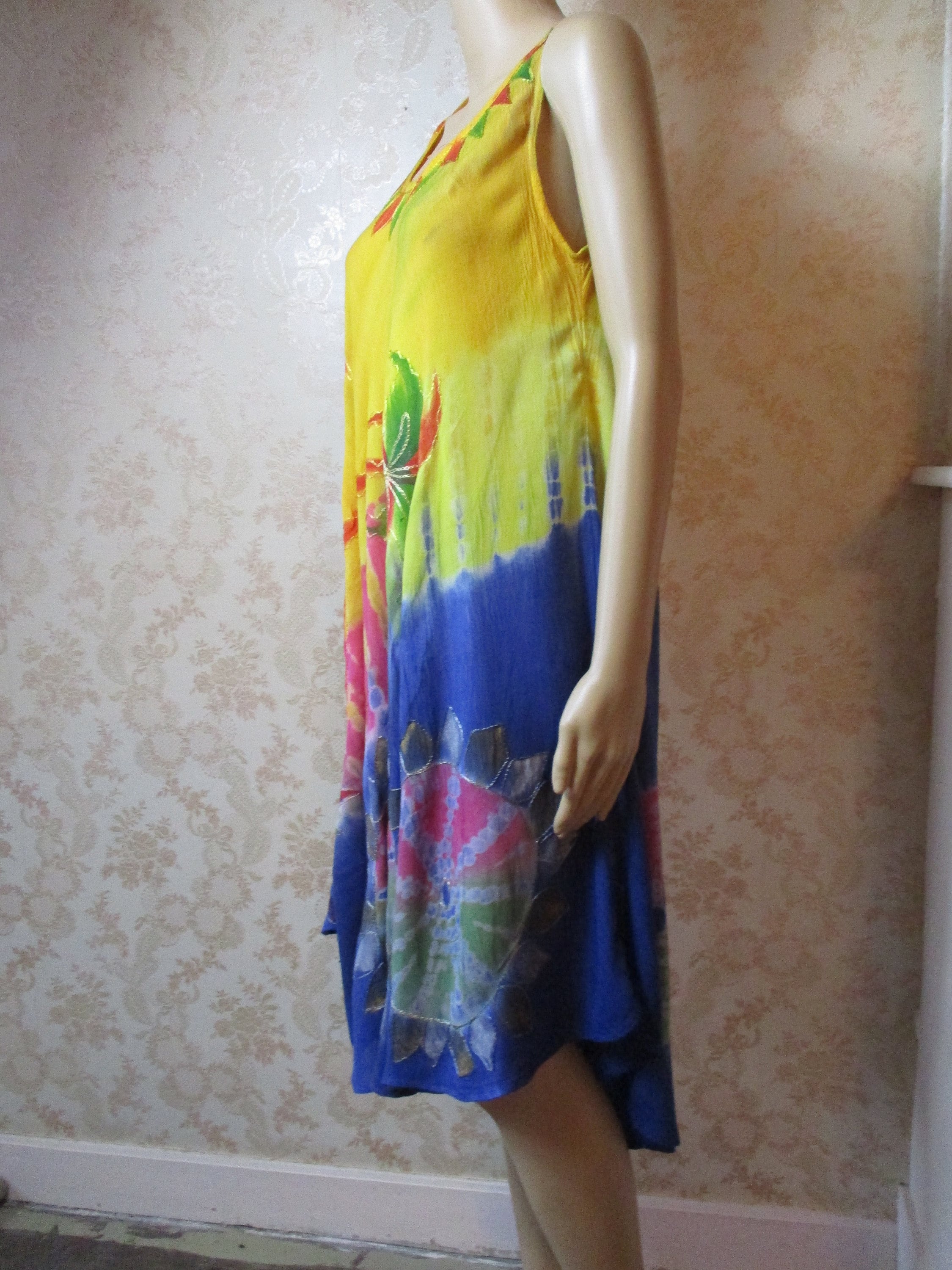 Vintage Beach Dress, Free Size. Vintage Dress\beach Dress\summer Dress ...