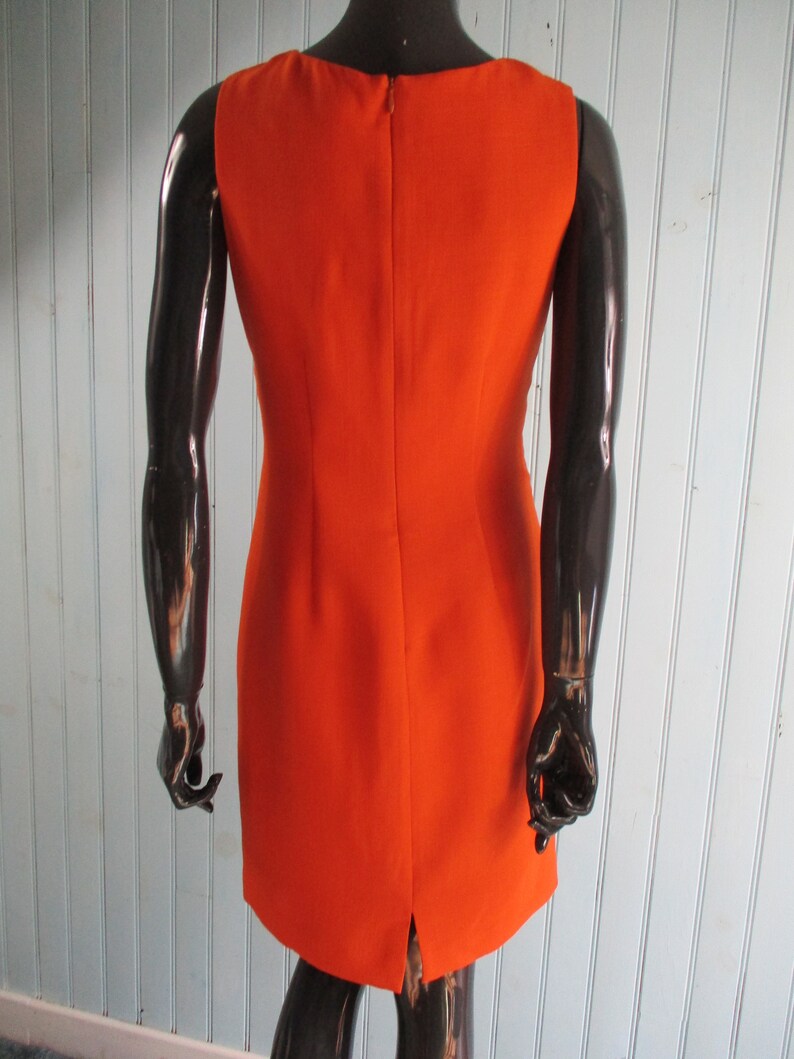 Vintage Dark Orange Shift Dress, Sixties Style. Retro\shift Dress ...