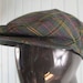Vintage Flat Cap in Green Check Pattern. Vintage Cap\flat Cap\green ...