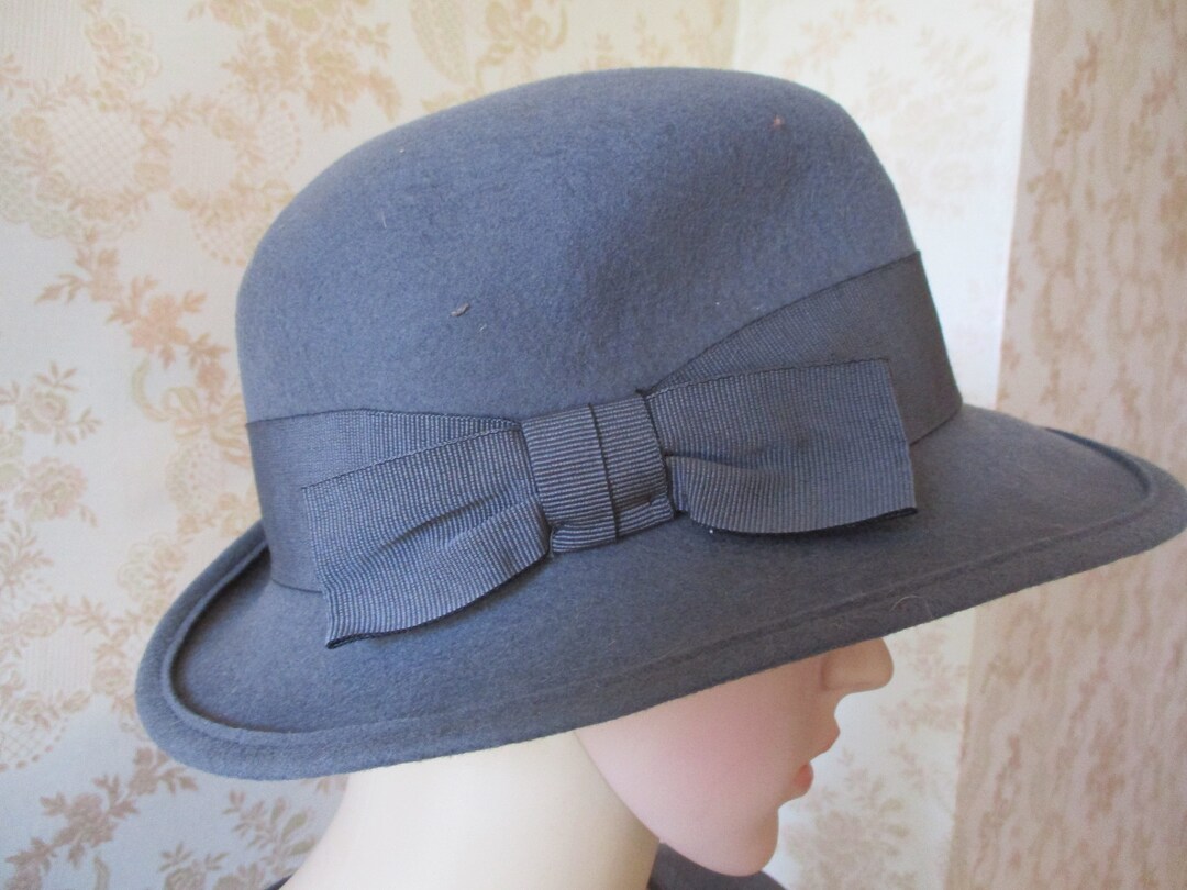 Light Grey Trilby Style Hat. Vintage\hat\mens Hat\grey Hat\grey Trilby ...