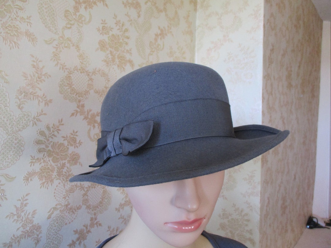 Light Grey Trilby Style Hat. Vintage\hat\mens Hat\grey Hat\grey Trilby ...