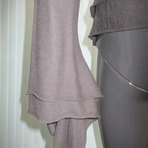 Retro Goth Top Black Long Ragged Sleeves. Gothic Top\retro Top\boho Top ...