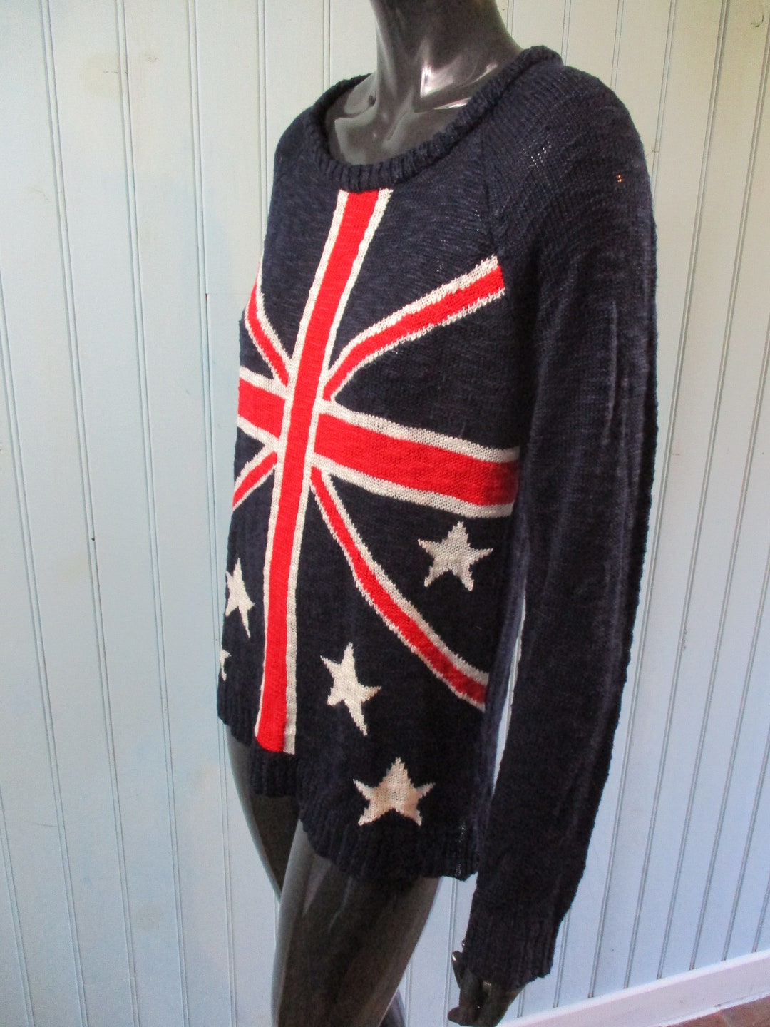 Union Jack With Stars Jumper . Vintage Jumper\union Jack Jumper\vintage ...