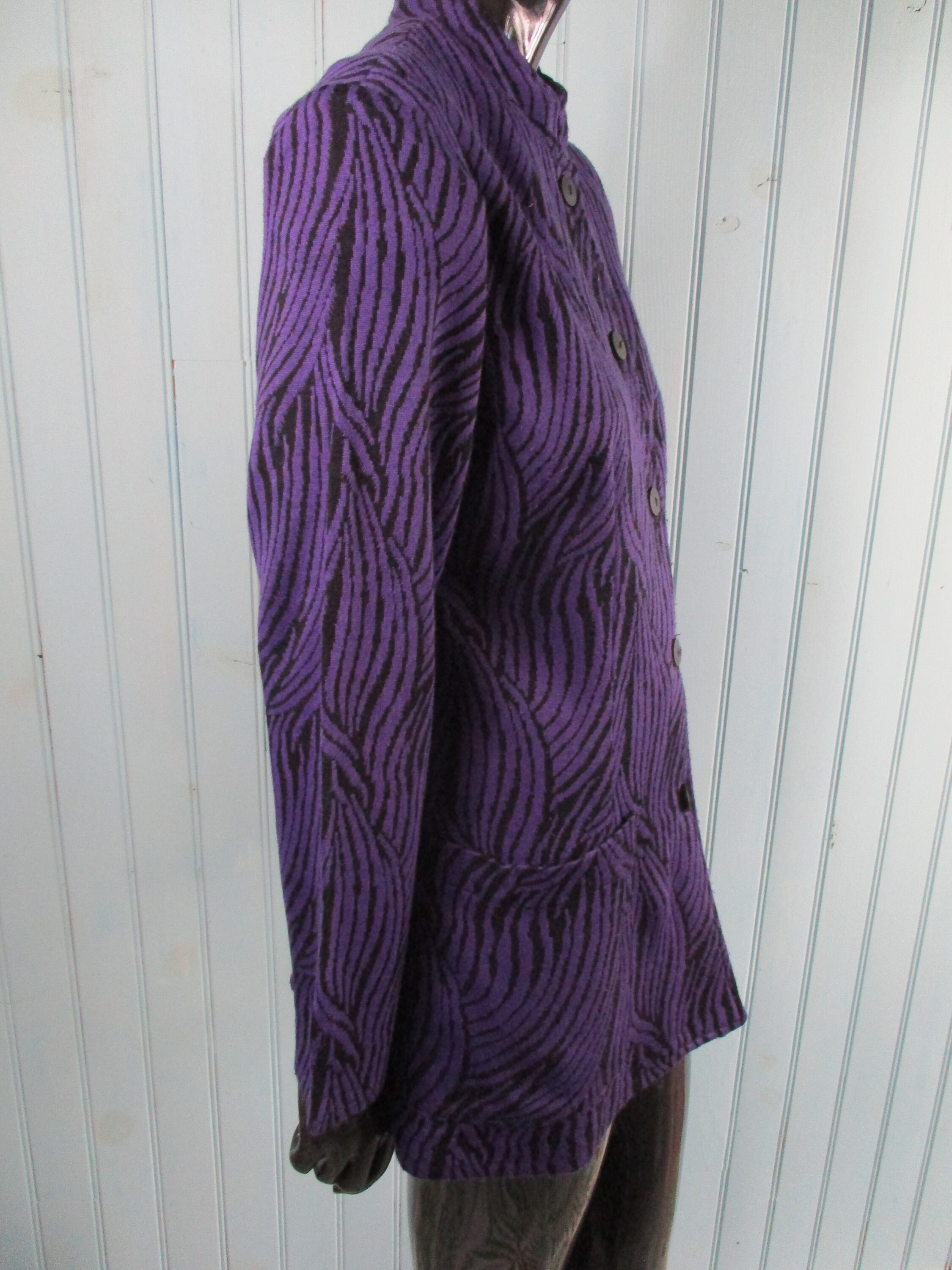 Purple Zebra Print Jacket Vintage Jacketpurple Jacketboho Jacketzebra ...