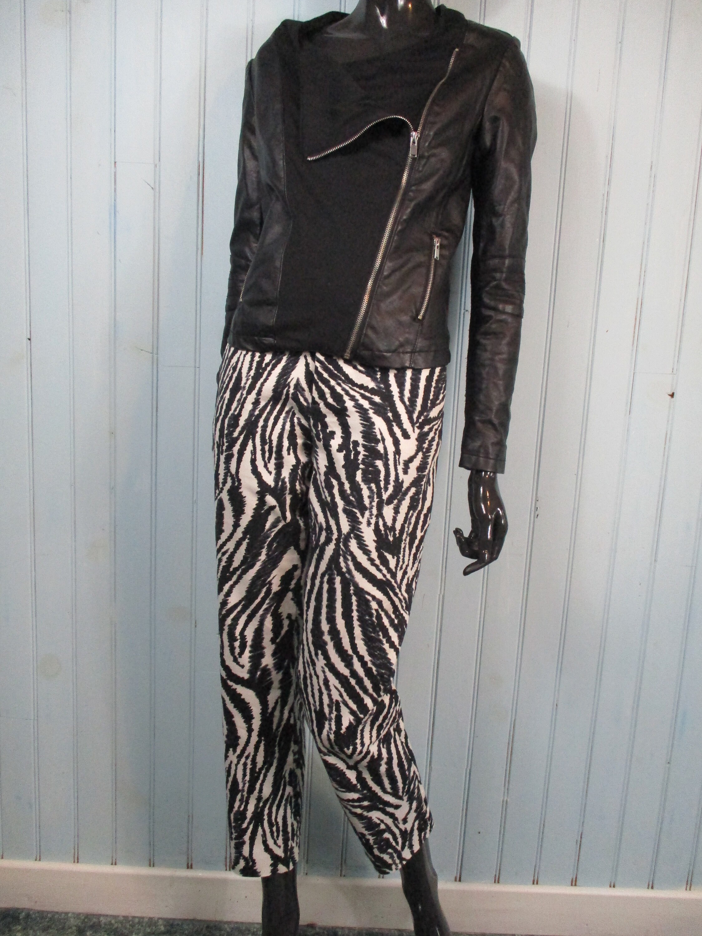 Vintage Black/white Zebra Striped Jeans . Zebra Print\animal Print ...