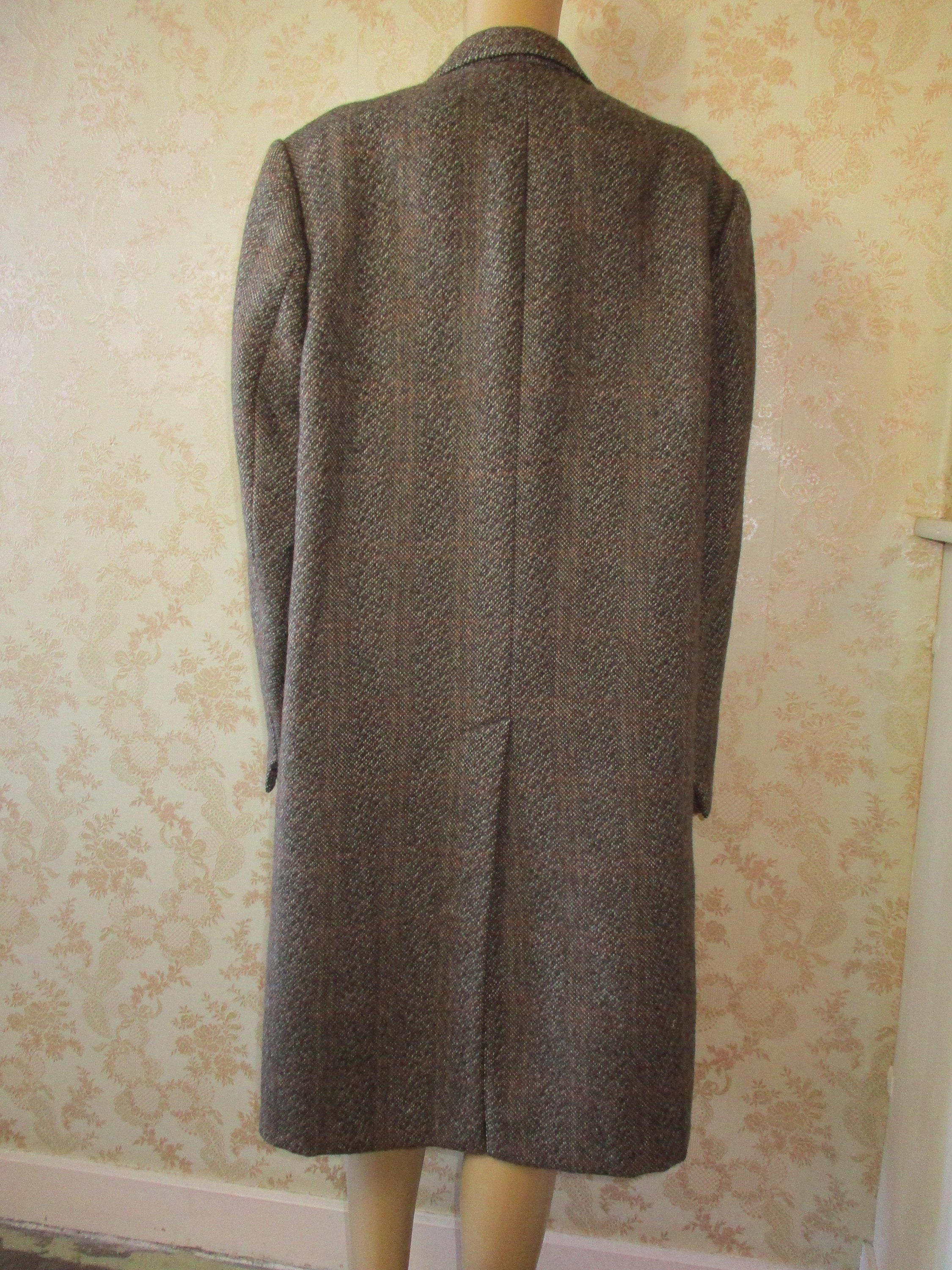 Gents Wool Overcoat Size 48 Chest. Mens Coatwool Overcoatvintage Menwinter Coatmens Vintage Coat ...