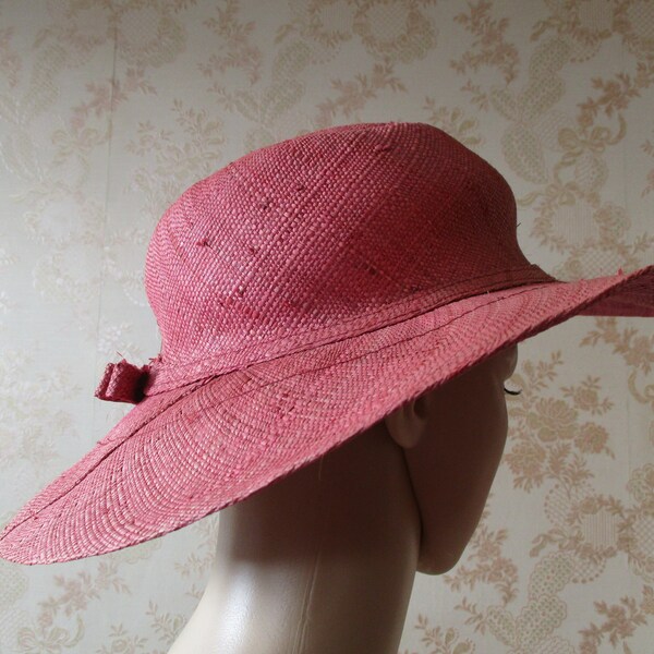 Pink Boater Hat - Etsy