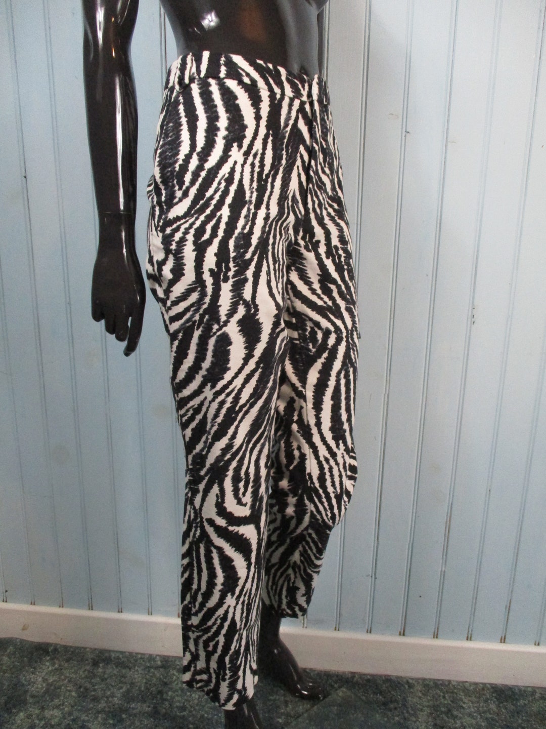 Vintage Black/white Zebra Striped Jeans . Zebra Print\animal Print ...