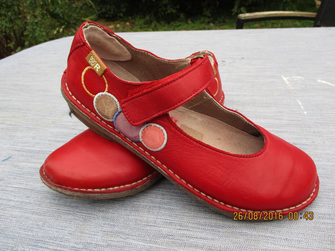 Vintage Red Leather Mary Jane Shoes. Vintage\red Shoes\mary Jane Shoes ...