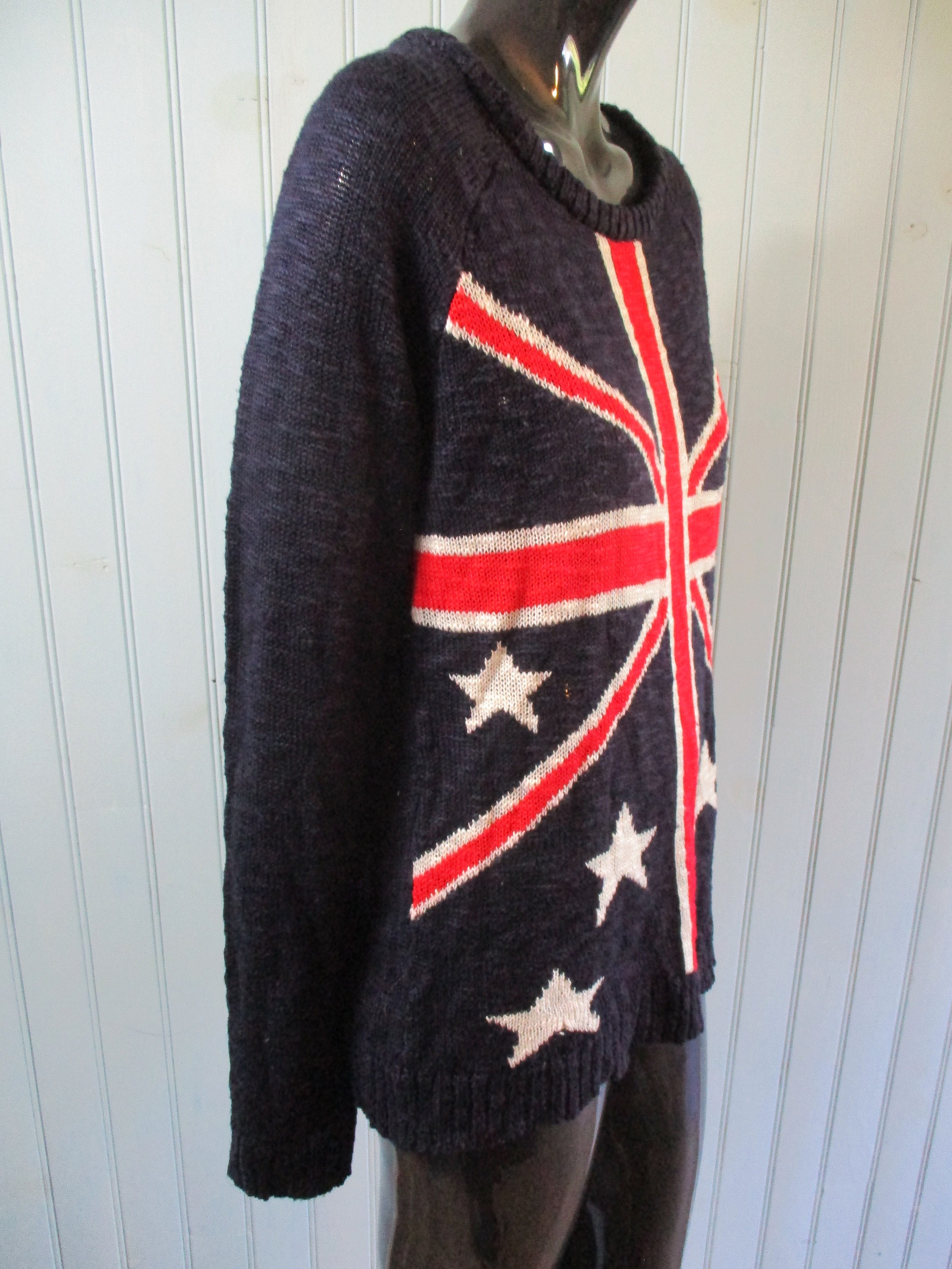 Union Jack With Stars Jumper . Vintage Jumper\union Jack Jumper\vintage ...