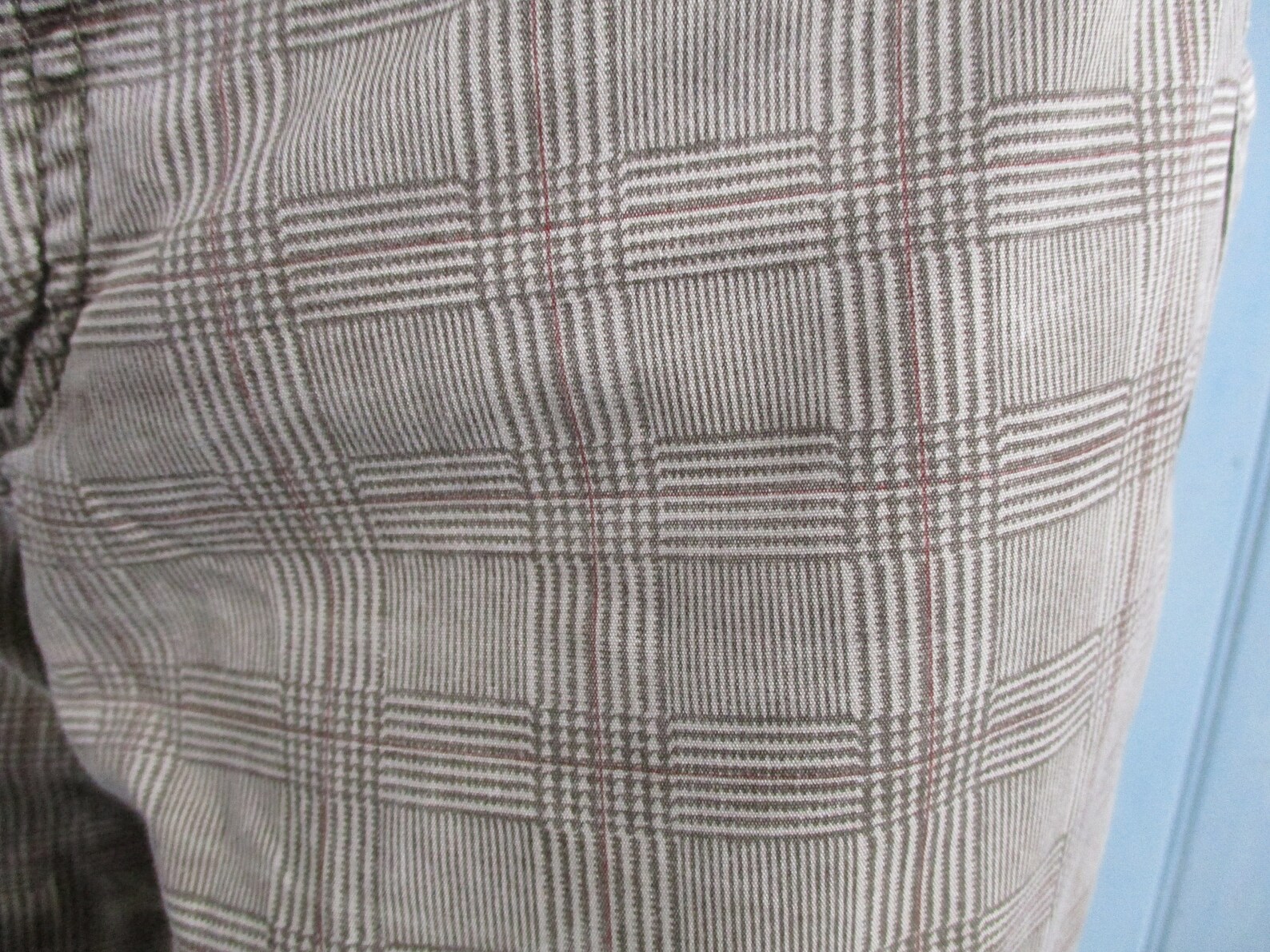 50s Style Brown/cream Check Trousers . Vintage Trousers\checked Pants ...