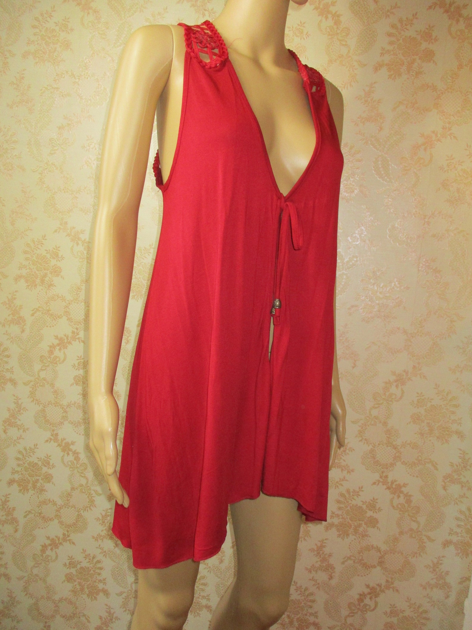 Vintage Top in Deep Red . Vintage \vintage Top\red Top\boho Top\boho ...