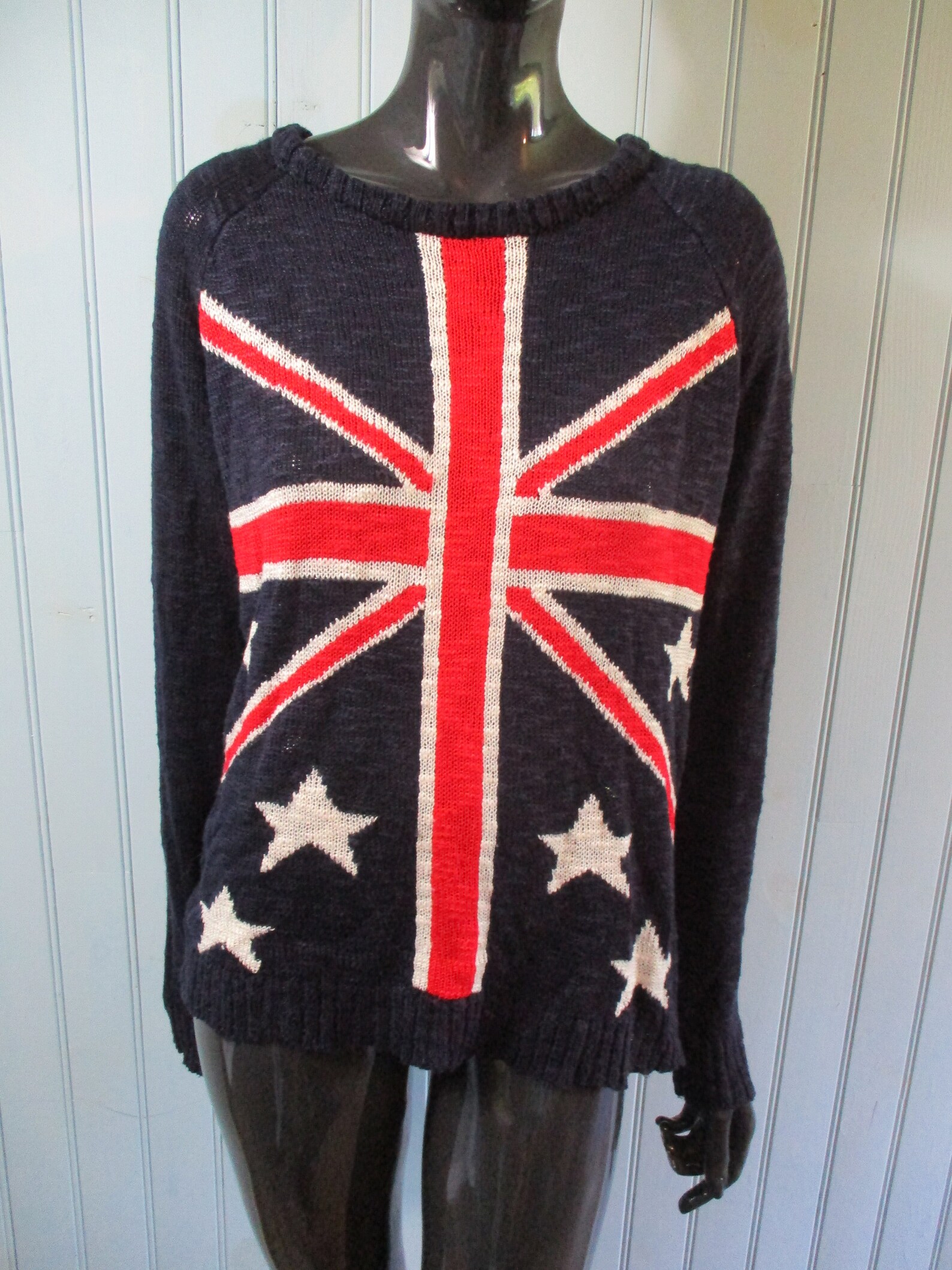 Union Jack With Stars Jumper . Vintage Jumper\union Jack Jumper\vintage ...