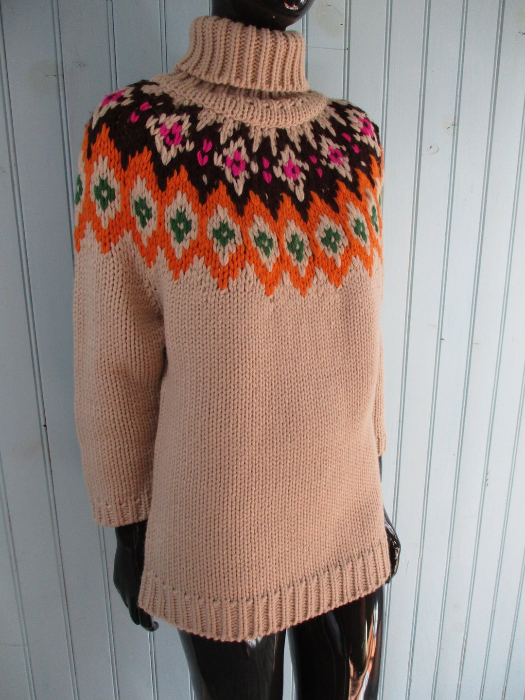 Vintage Sweater Vintage Sweater\80's Style Sweater\winter Sweater\cream ...
