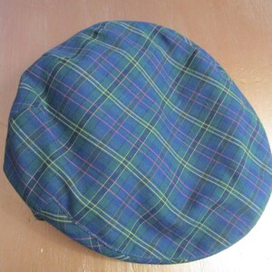 Vintage Flat Cap in Green Check Pattern. Vintage Cap\flat Cap\green ...