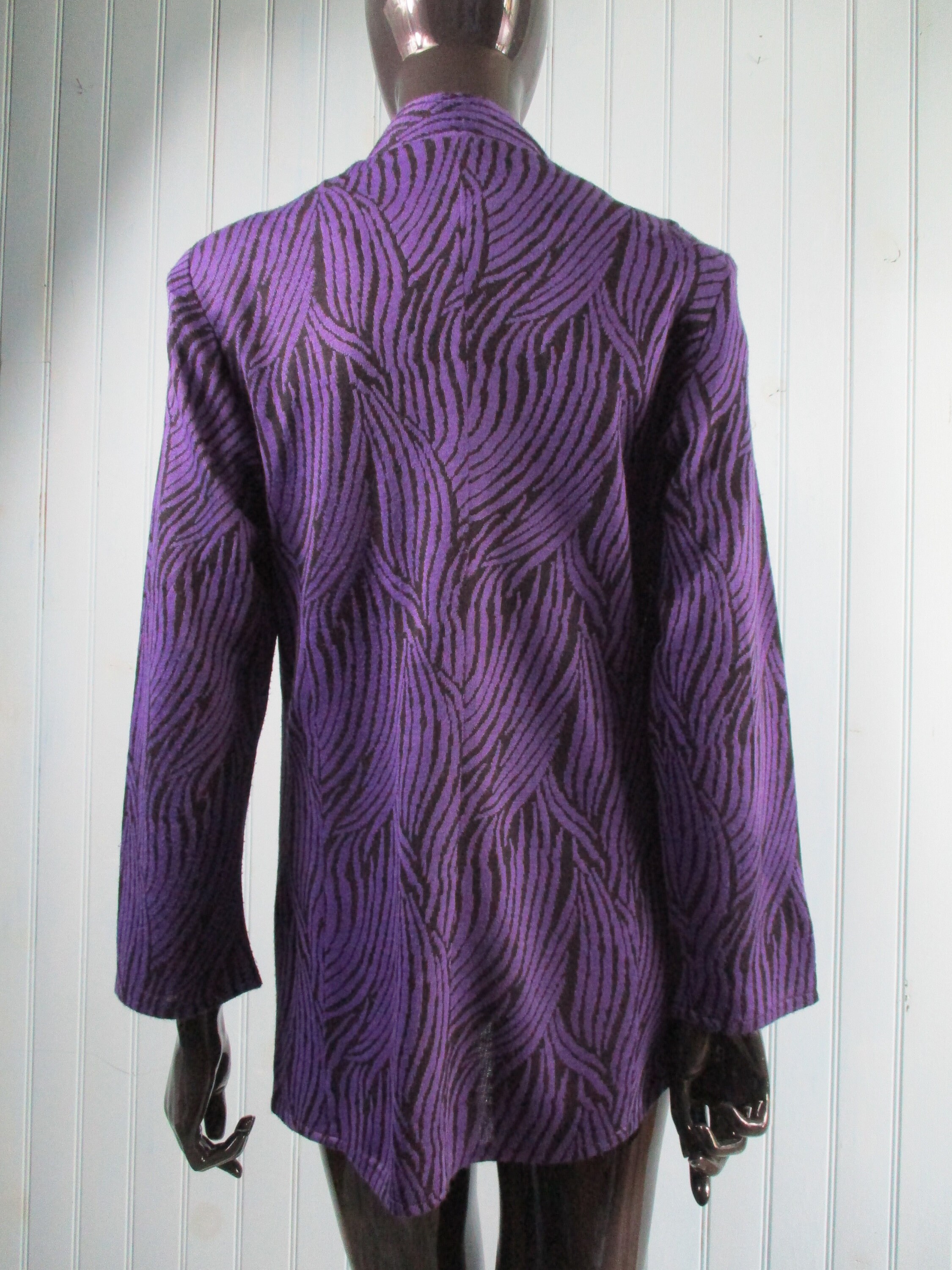 Purple Zebra Print Jacket Vintage Jacketpurple Jacketboho Jacketzebra ...