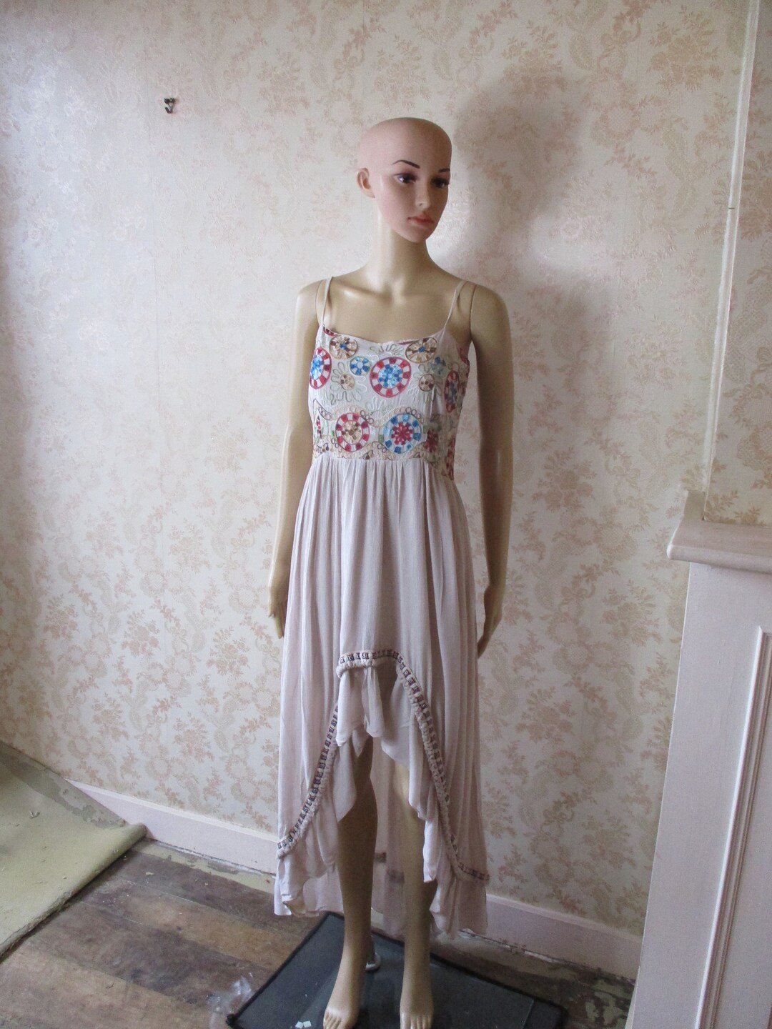 Italian Embroidered Sun Dress . Vintage Sun Dressitalian Sun Dressboho ...