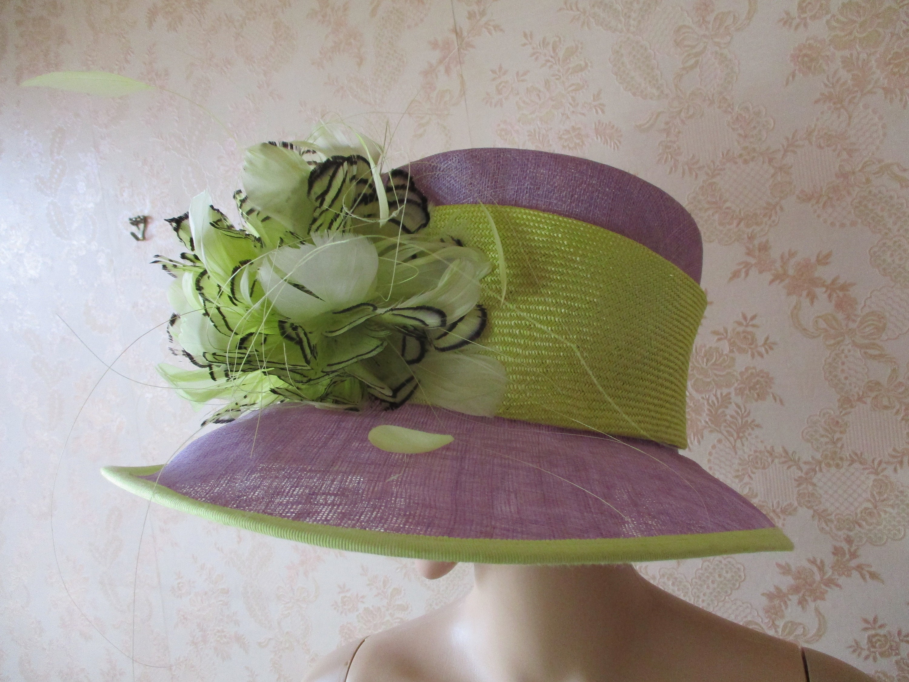 Fabulous Lilac and Yellow Statement Hat. Vintage Hat\wedding Hat\garden ...