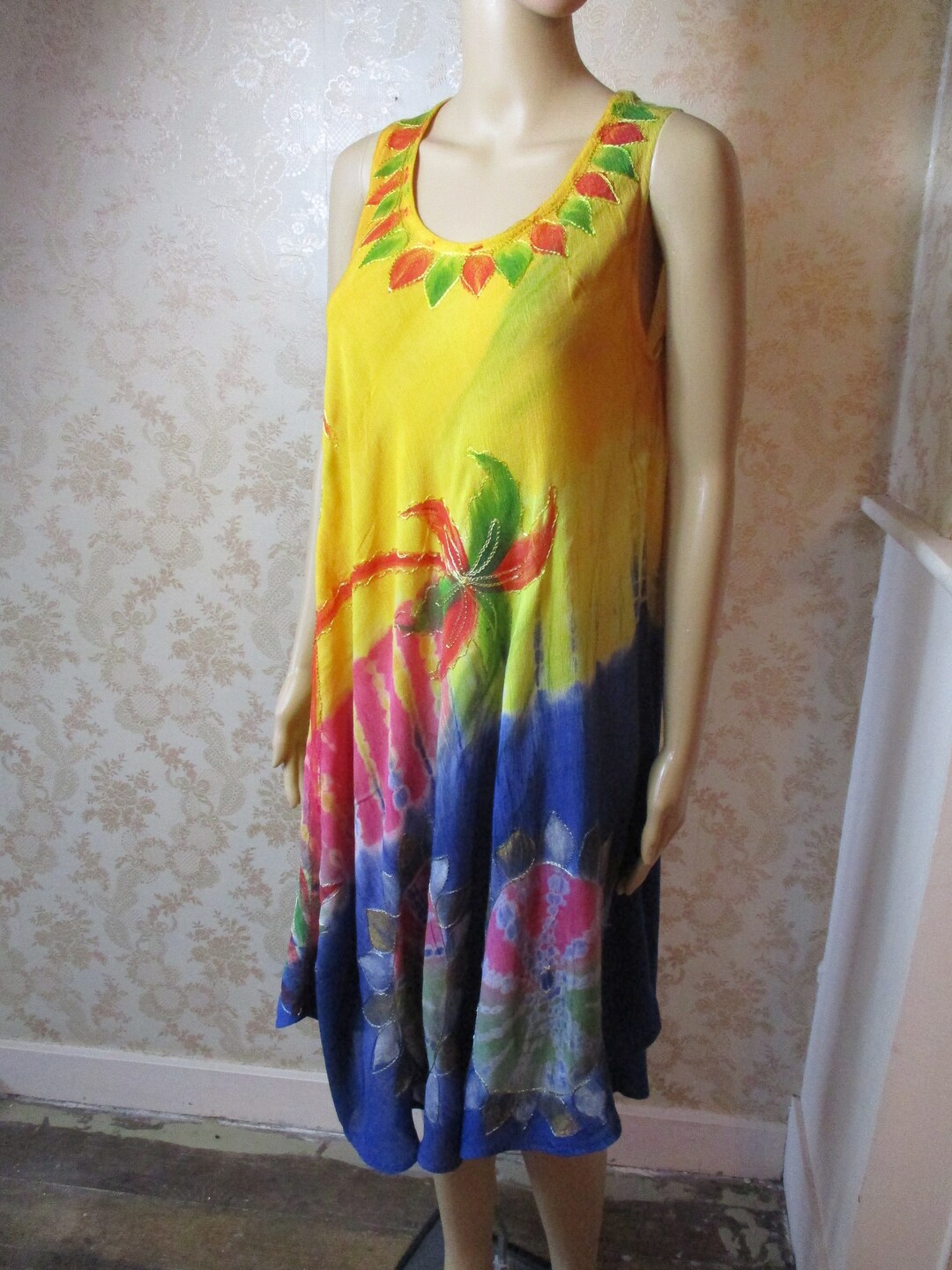 Vintage Beach Dress Free Size. Vintage Dressbeach - Etsy