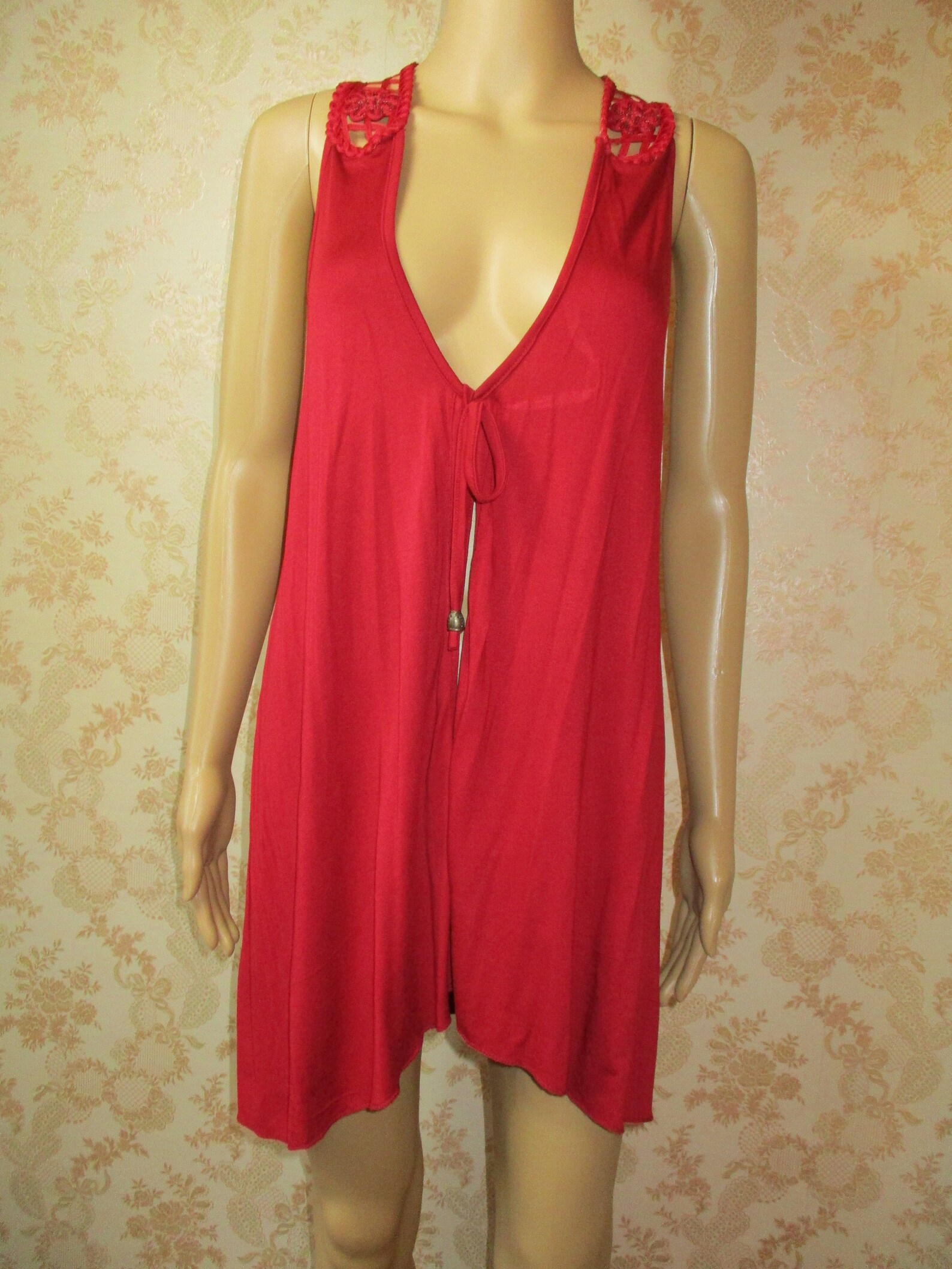 Vintage Top in Deep Red . Vintage \vintage Top\red Top\boho Top\boho ...