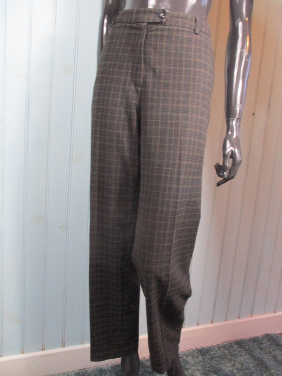 womens retro check trousers - Gem