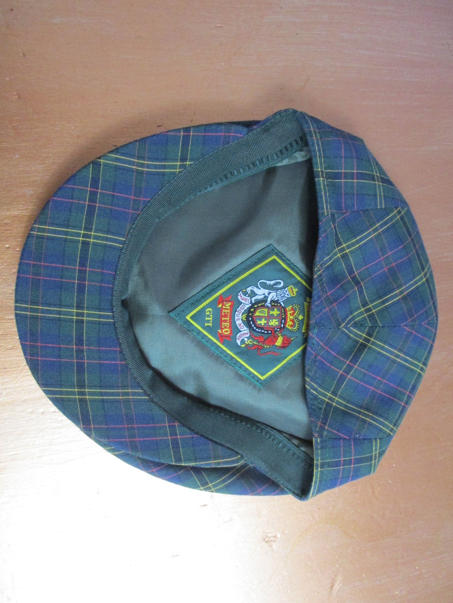 Vintage Flat Cap in Green Check Pattern. Vintage Cap\flat Cap\green ...
