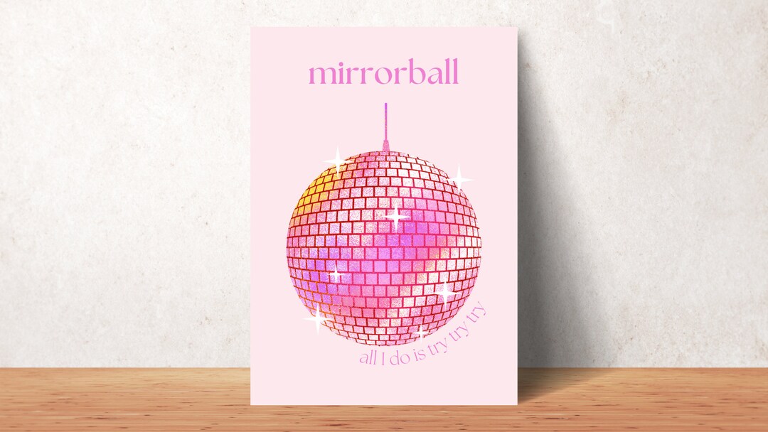 Taylor Swift Mirrorball Pink Poster Printable Instant Digital Download ...