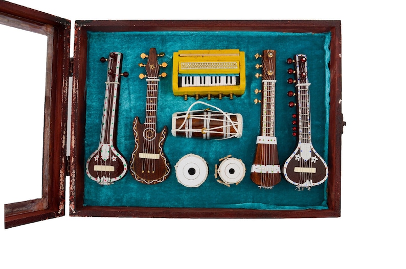 India Handicraft Miniature Musical Instrument, Wall Hanging, Home ...