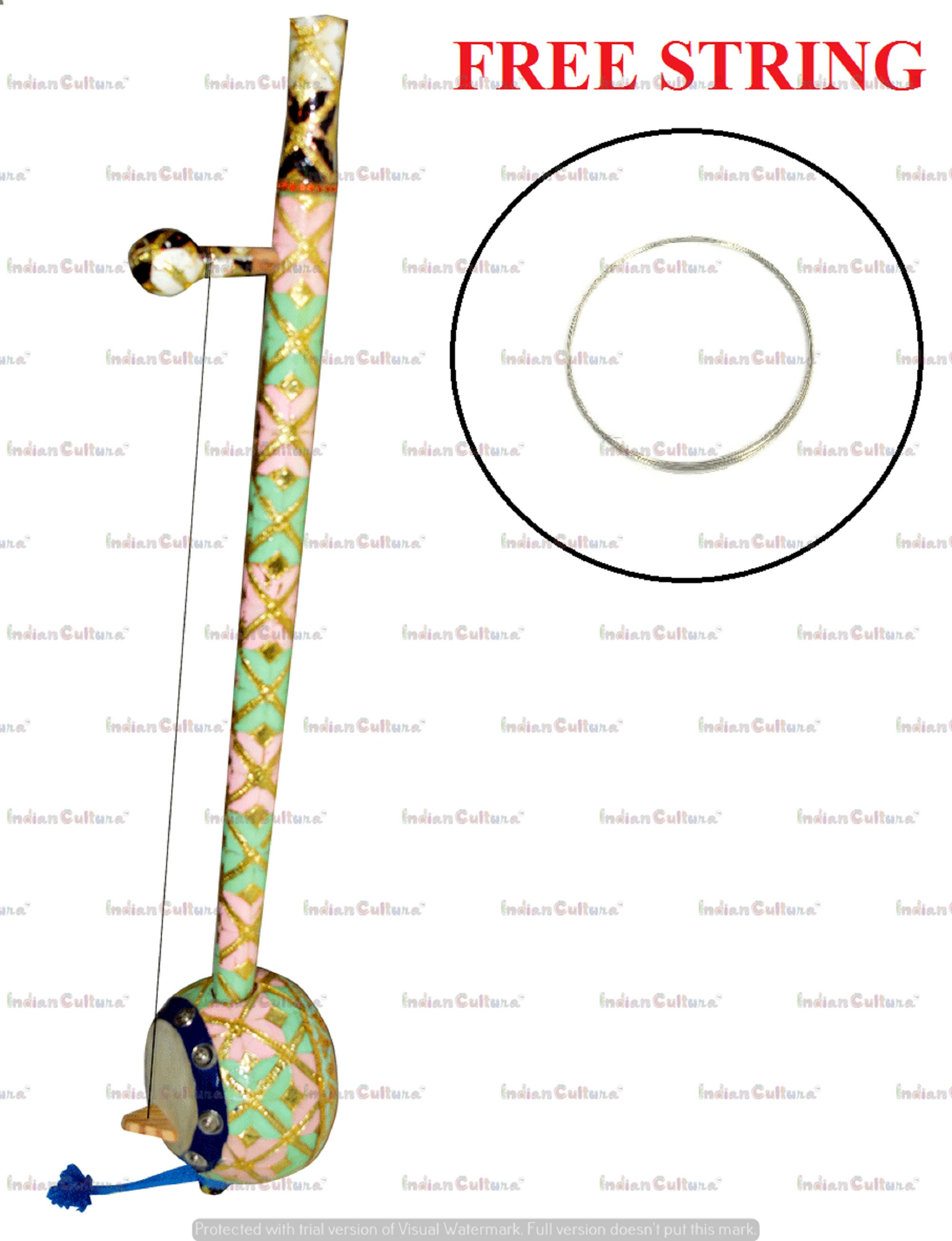 Indian Folk Music Instrument One String 20 Inch Iktara Tumbi With ...