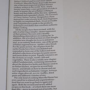 1992 the Essentials of Classic Italian Cooking by Marcella Hazan ...