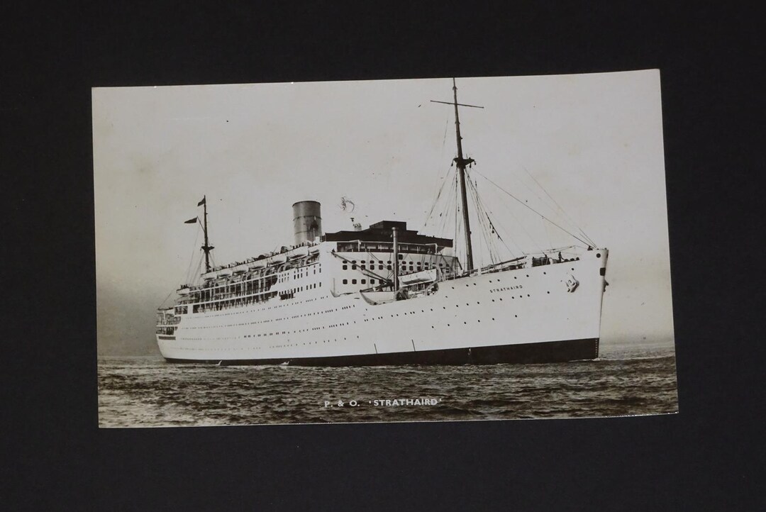 1947 RMS Strathaird. Real Photo Postcard / Vintage Ocean Liner Post ...