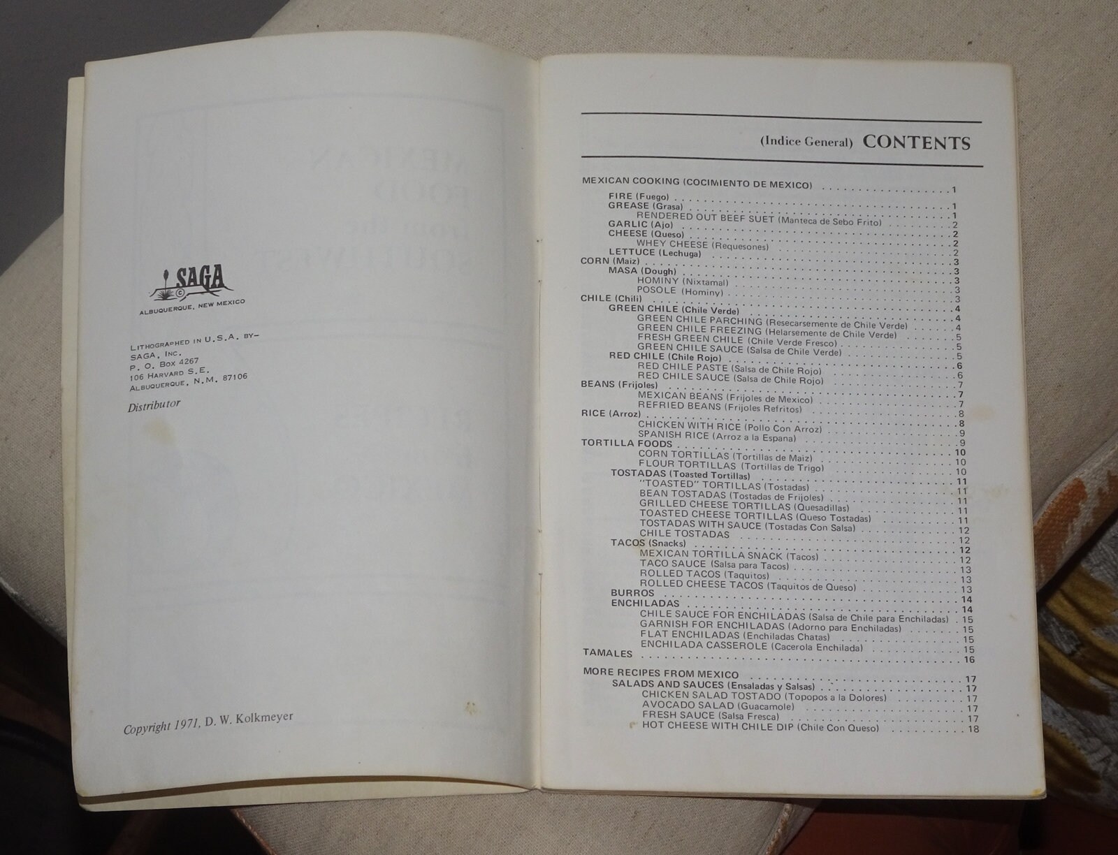 1971 Mexican Food From the Southwest. Recipes From Mexico by Don ...