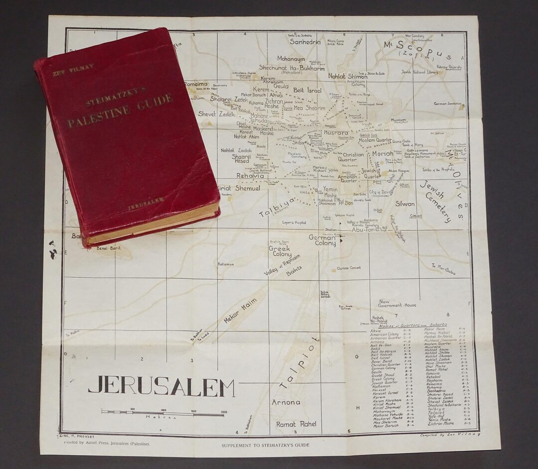 1941 Steimatzky's Palestine Guide / Owned and Inscribed by Australian ...