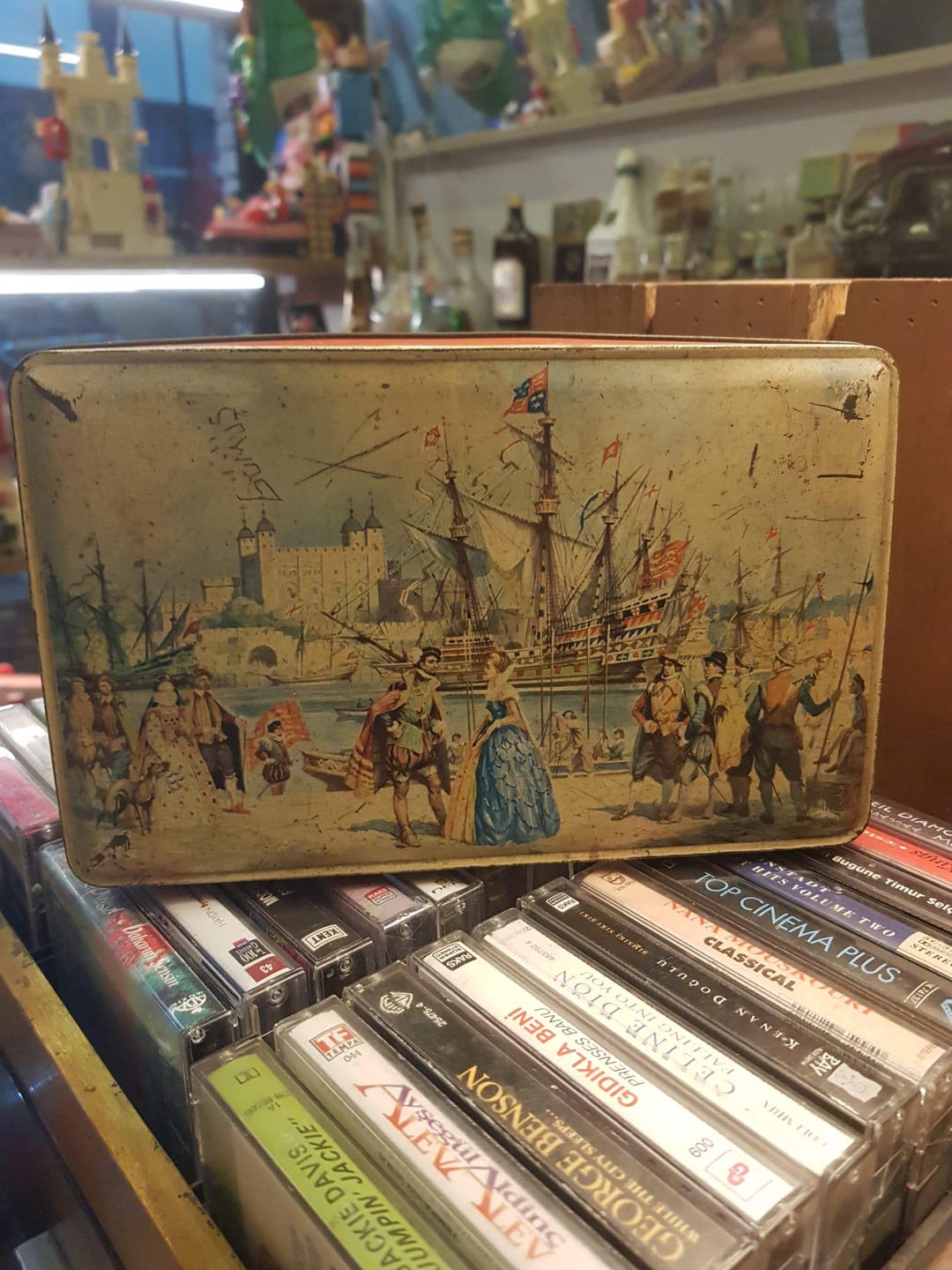 Vintage English Made Blue Bird Toffee Box - Etsy