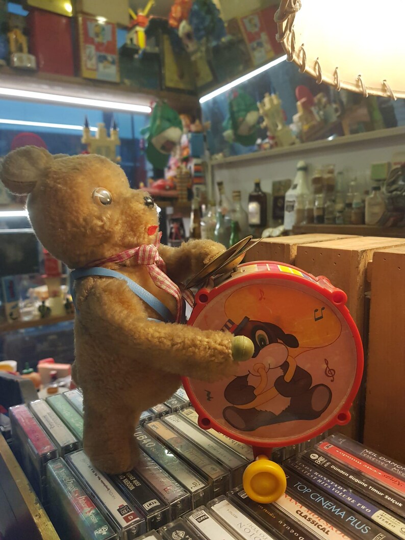 Vintage Drum Playing Teddy Bear - Etsy
