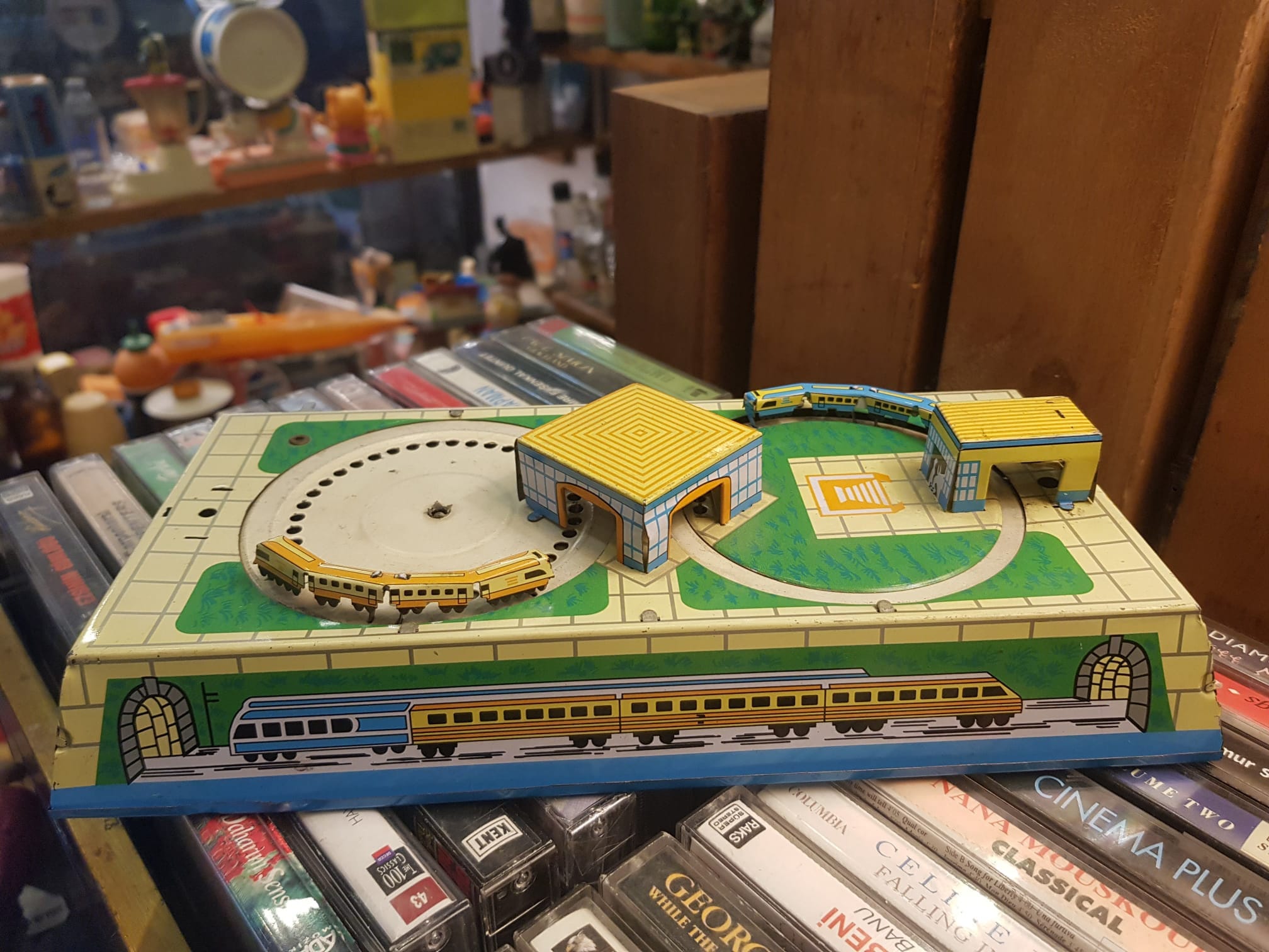 Vintage Tin Wind up Train Set Toy - Etsy