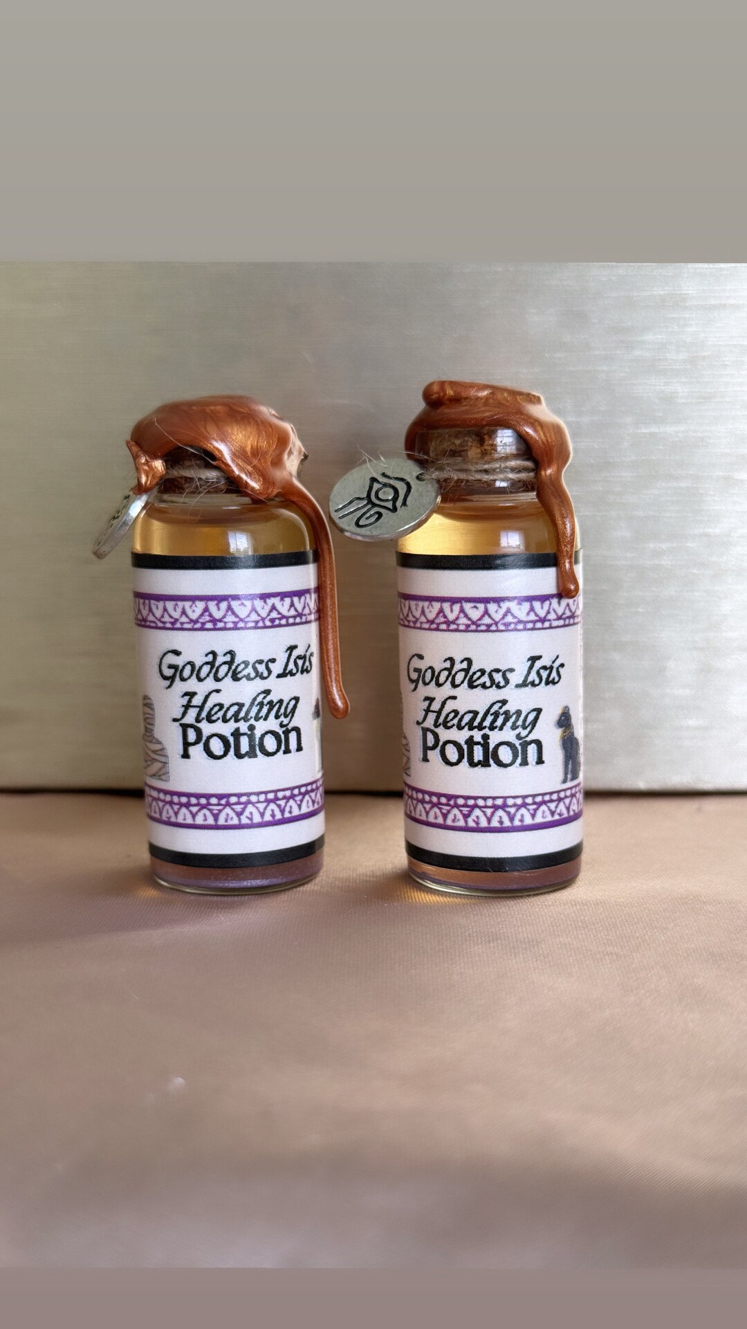 Goddess Isis Color Changing Potion Wish Bottle, Healing Protection ...