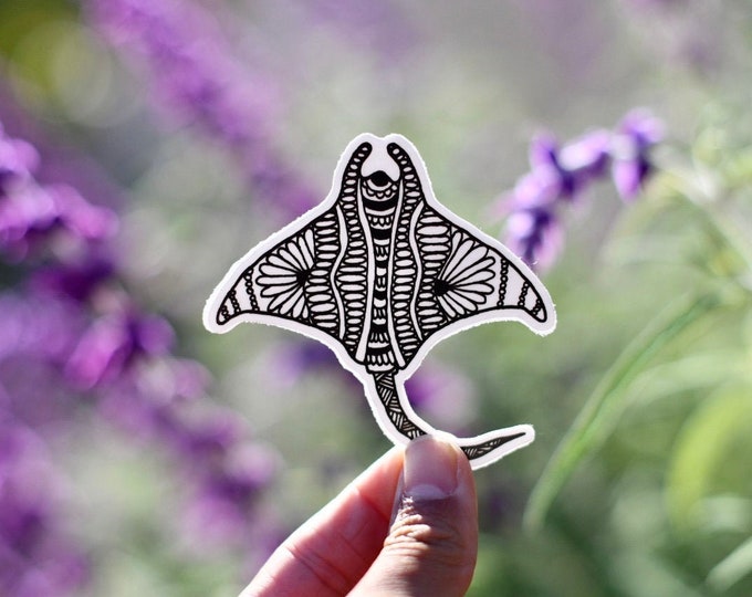 Manta Ray Sticker Vinyl Decal, Vinyl Sticker Car Decal, Laptop Decal ...